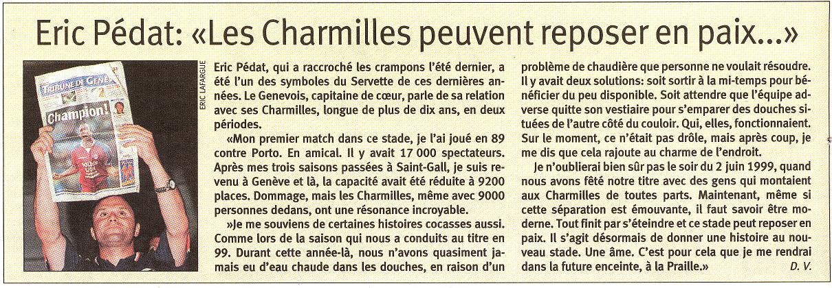 Stade des Charmilles, Servette FC, www.super-servette.ch